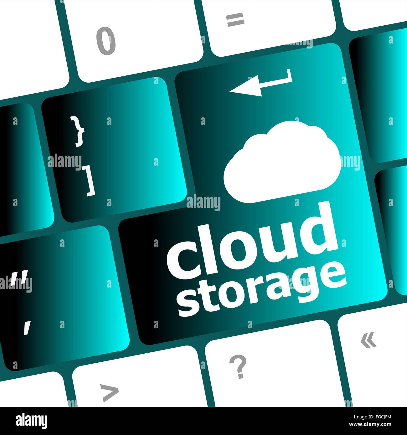 cloud storage words concept on button of the keyboard Stock Photo - Alamy