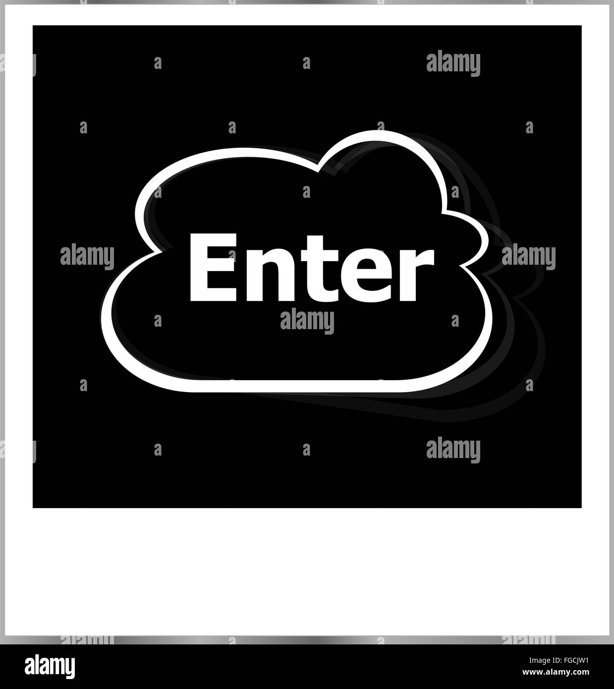 photo frame with enter word, internet concept Stock Photo - Alamy