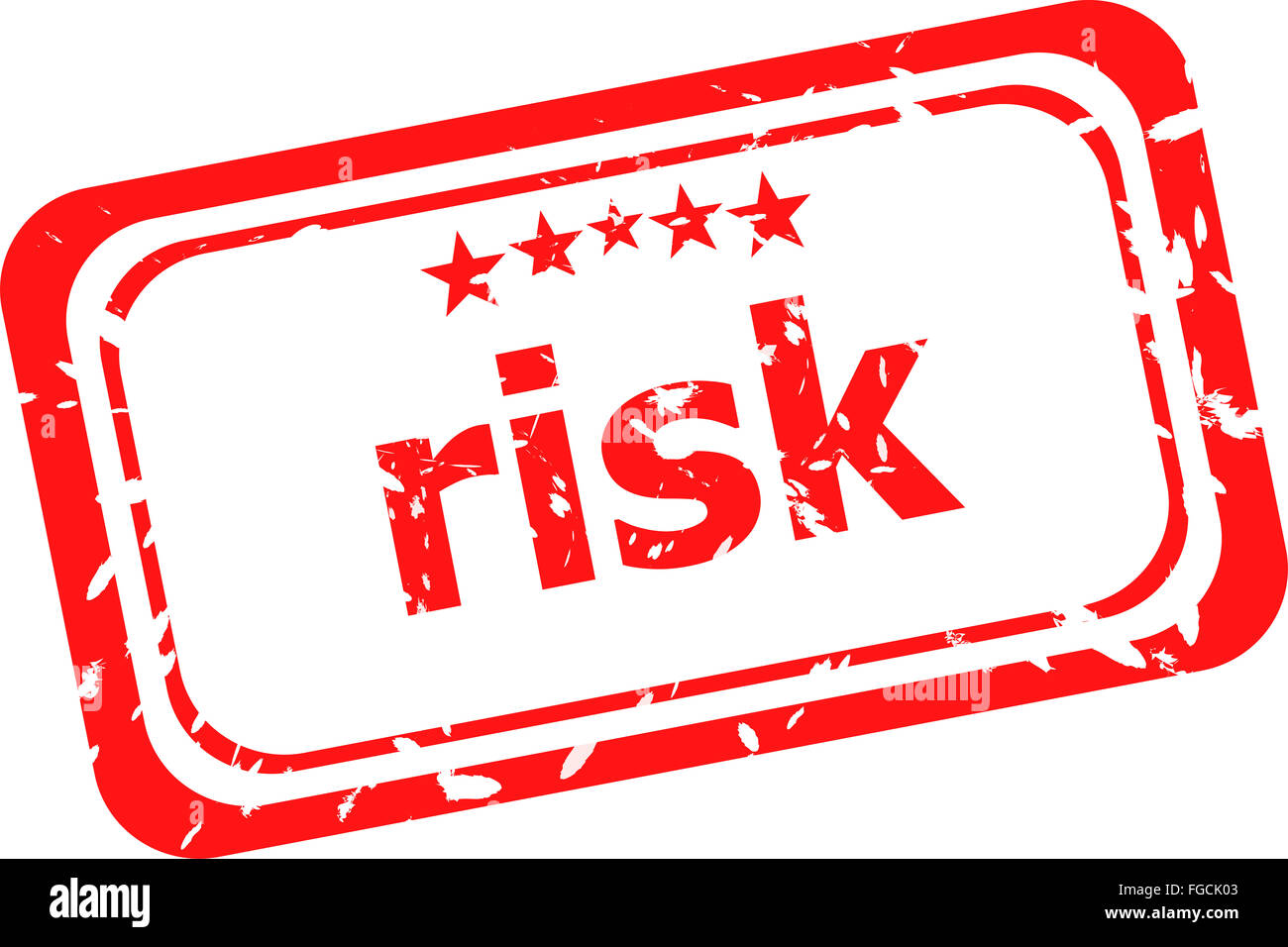risk red rubber stamp over a white background Stock Photo - Alamy