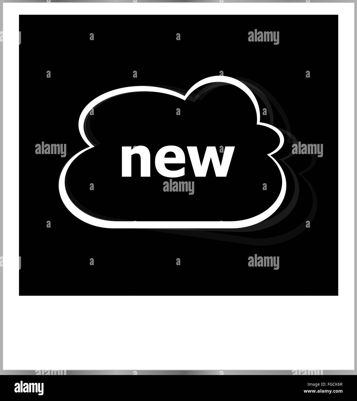 new word business concept, photo frame isolated on white Stock Photo ...