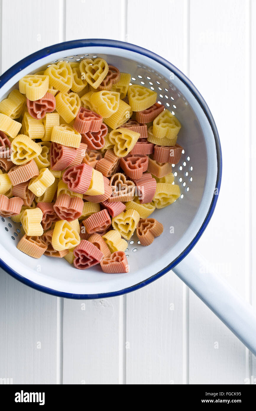 Pasta in shape heart hi-res stock photography and images - Alamy