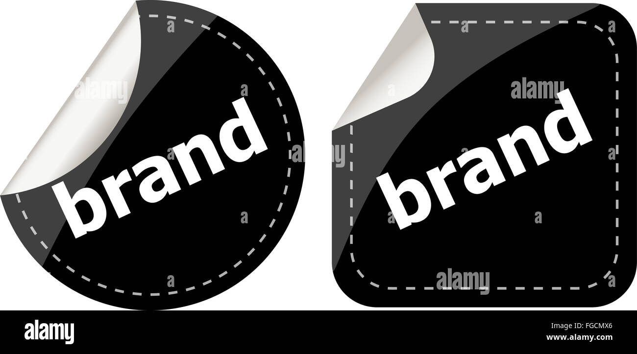 brand Labels, stickers, pointers, tags for your (web) page Stock Photo ...