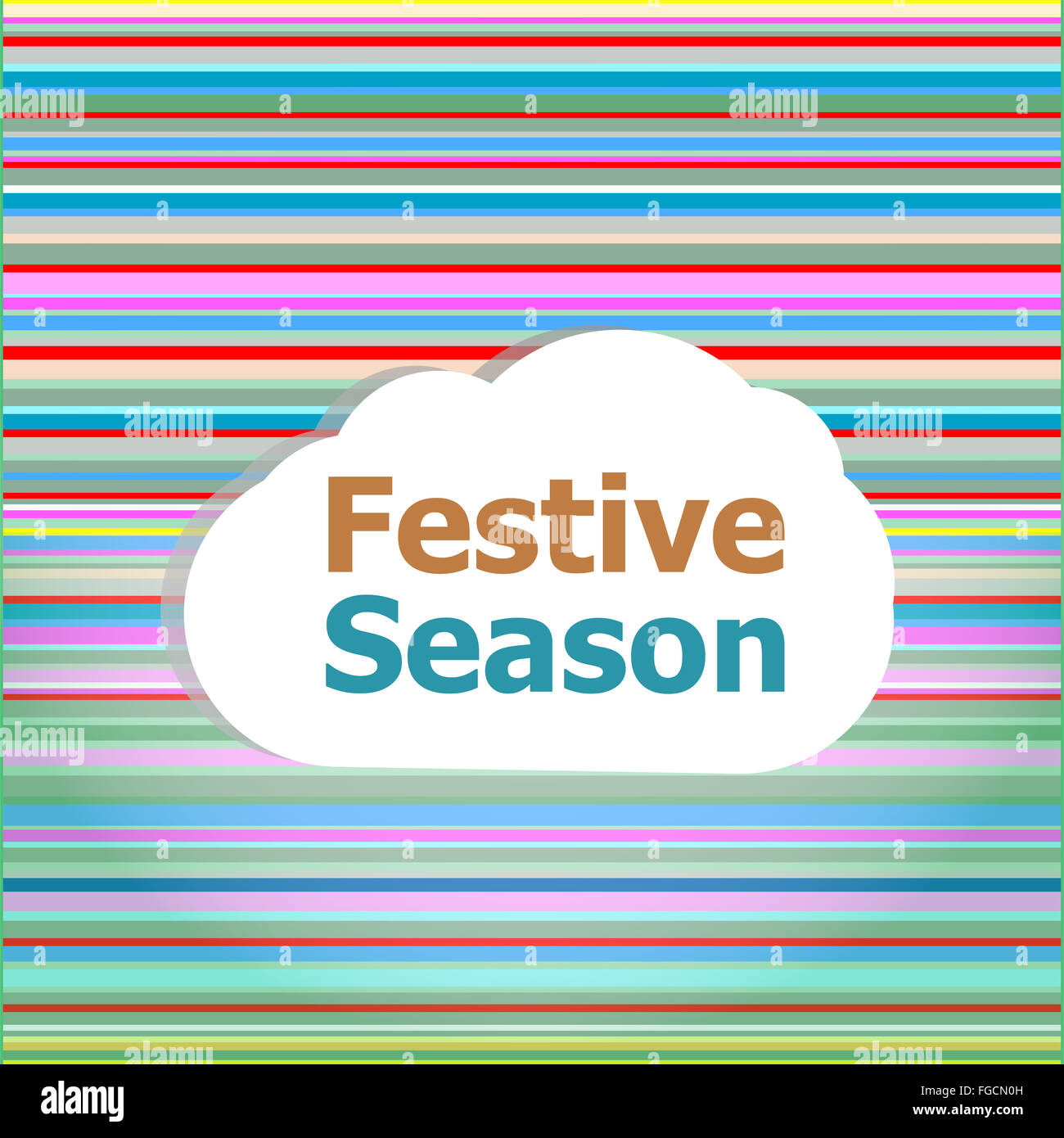 invitation card, festive season word on abstract cloud Stock Photo - Alamy