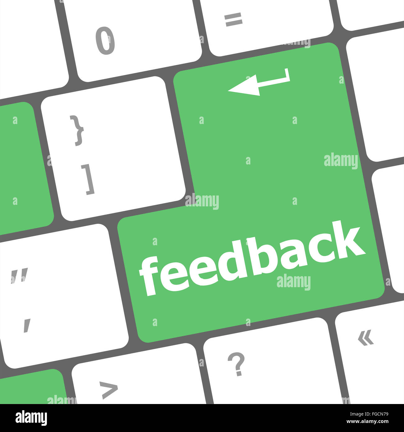 Keyboard with single button showing the word feedback Stock Photo - Alamy