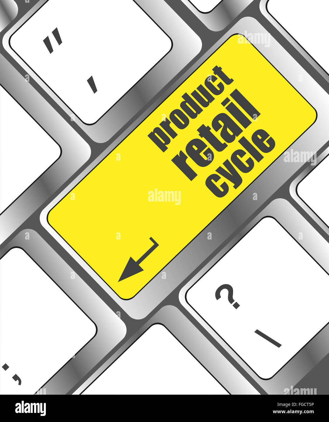 product retail cycle key in place of enter key Stock Photo - Alamy