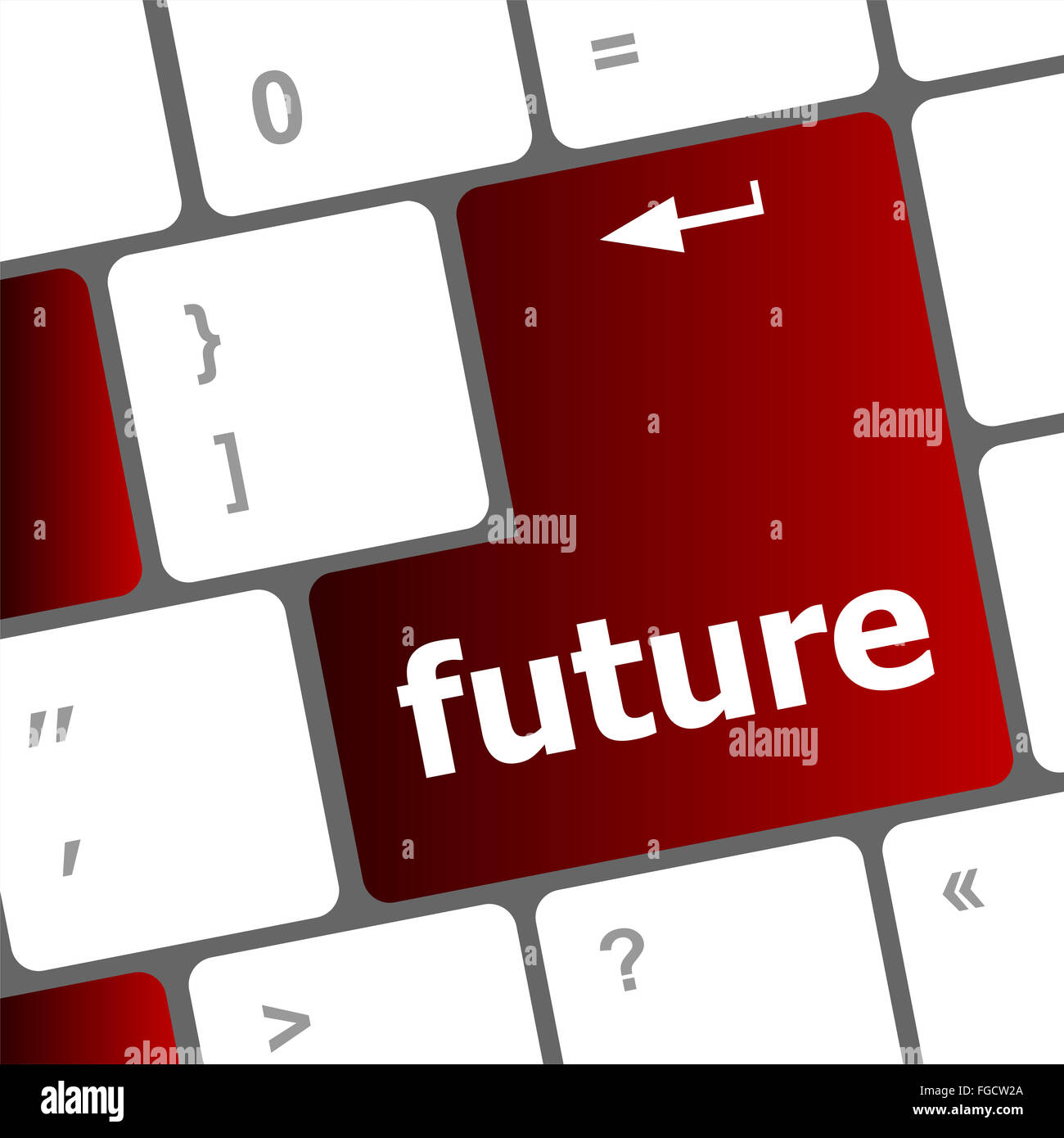 future time concept with key on computer keyboard Stock Photo - Alamy
