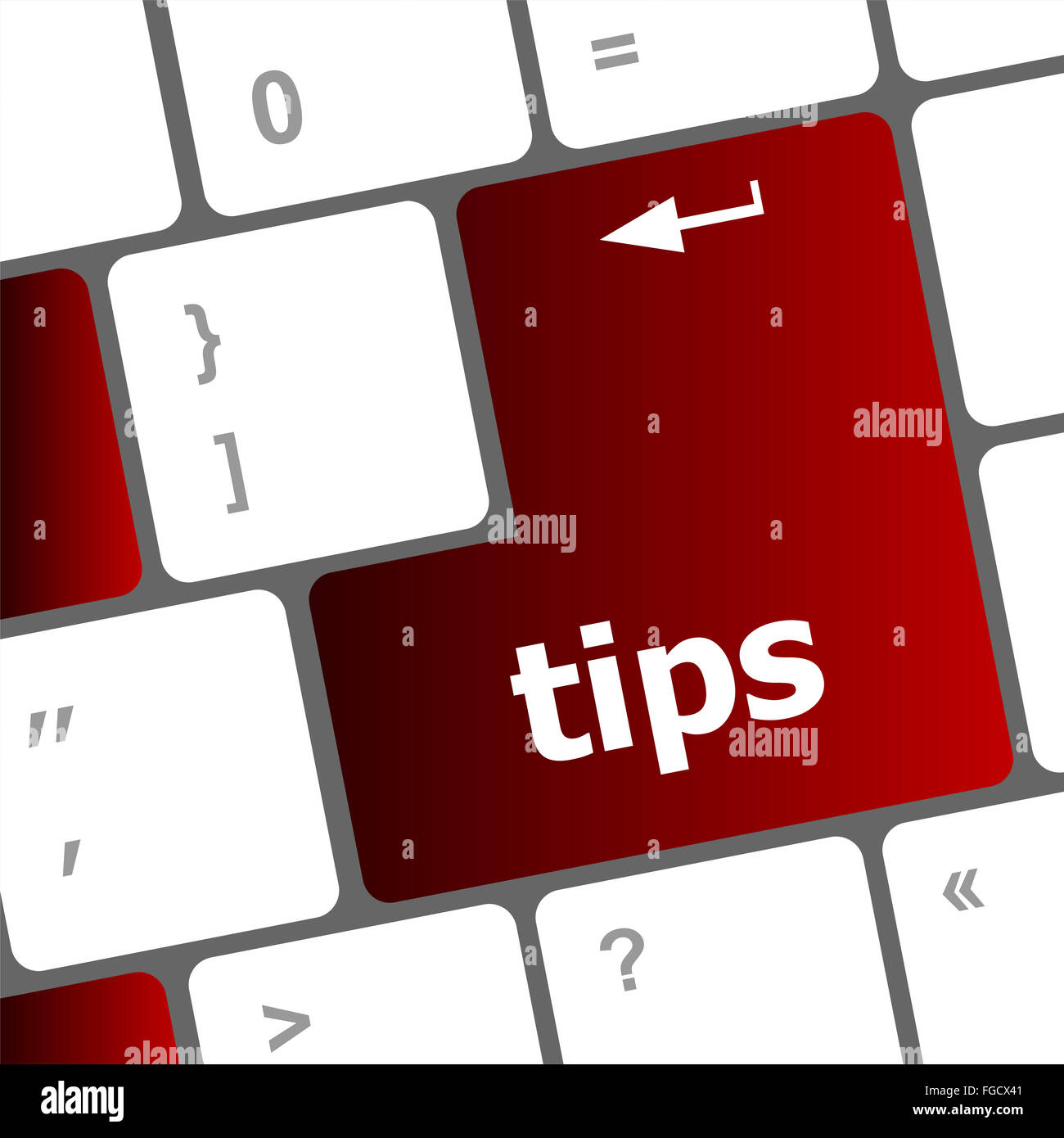 keyboard key, tips button on computer pc icon Stock Photo - Alamy