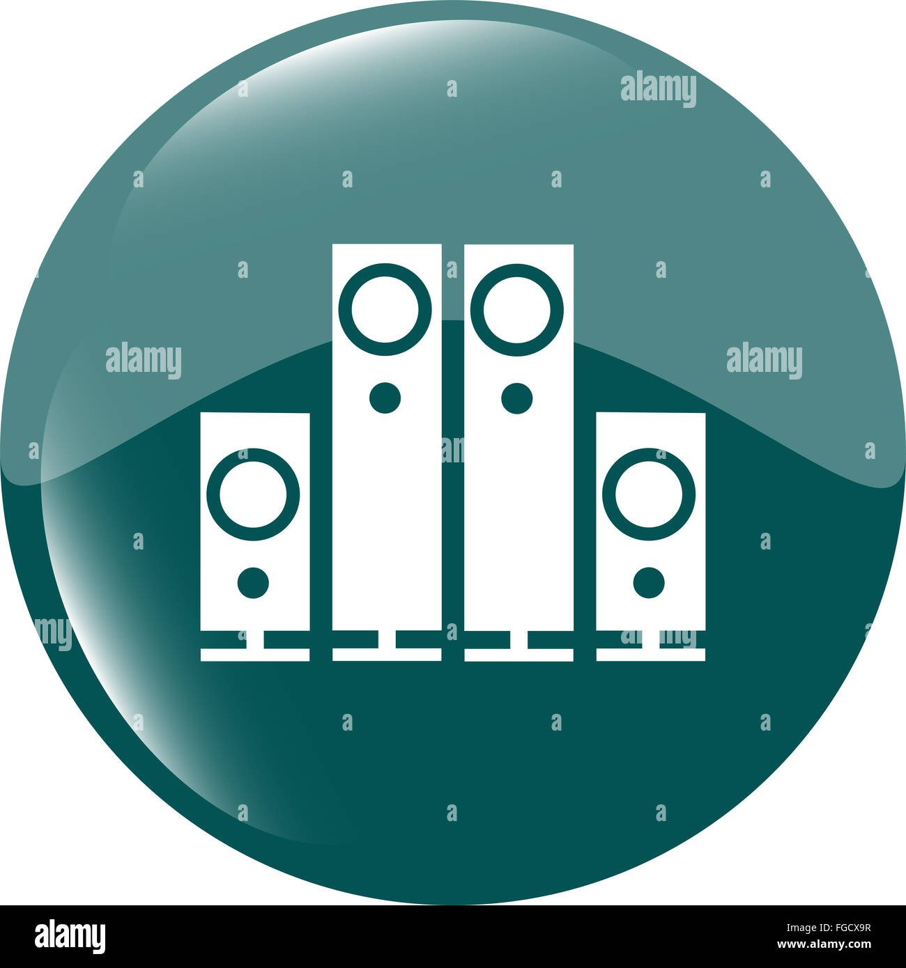 Speaker. Button. icon isolated on white background Stock Photo - Alamy