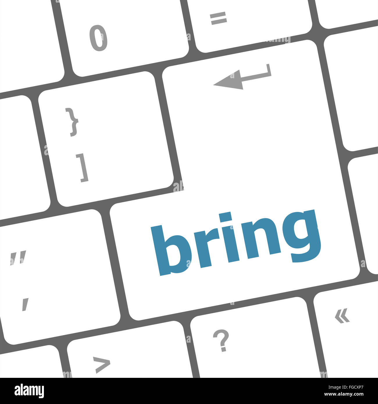 bring word on keyboard key Stock Photo - Alamy