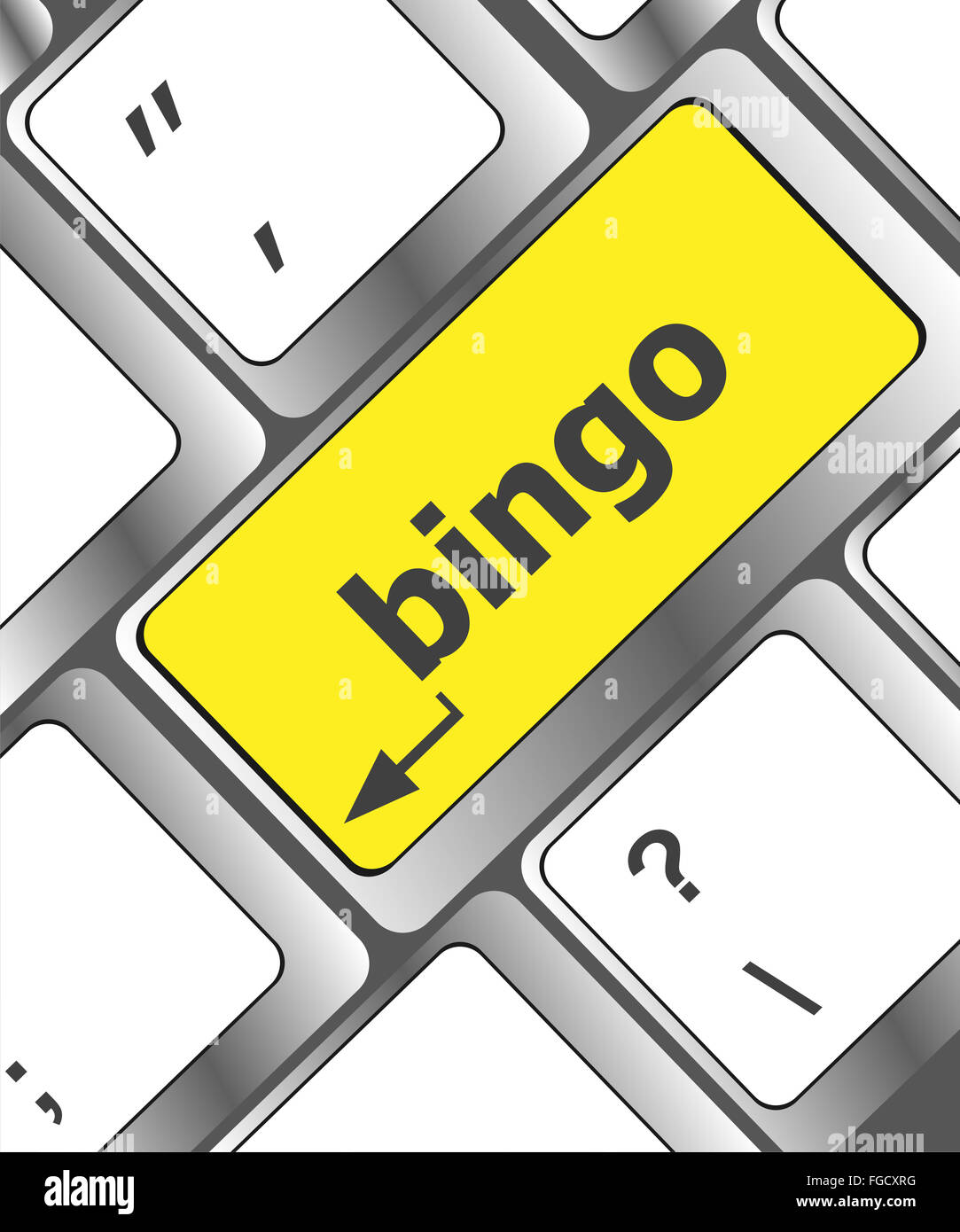 bingo button on computer keyboard Stock Photo - Alamy
