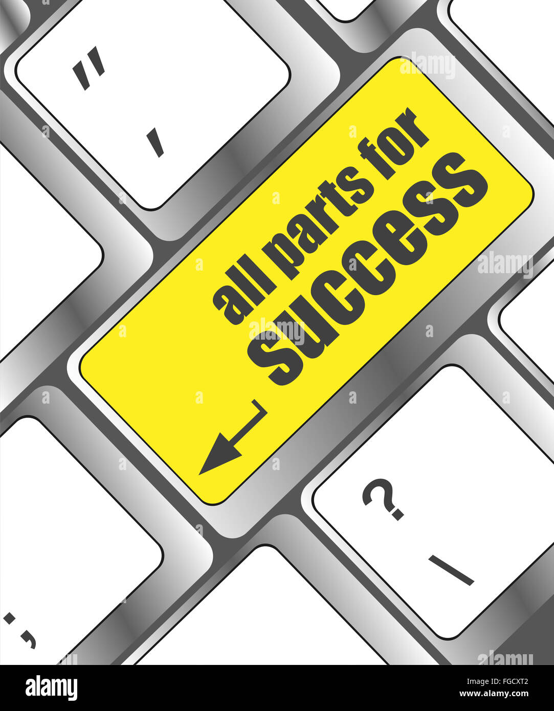 all parts for success button on computer keyboard key Stock Photo - Alamy