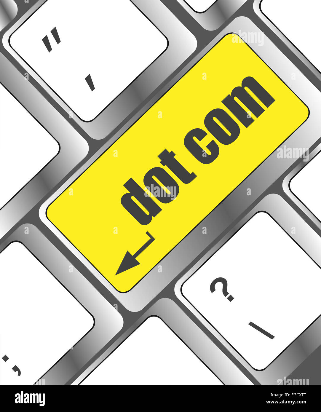 dot com button on computer keyboard key Stock Photo - Alamy