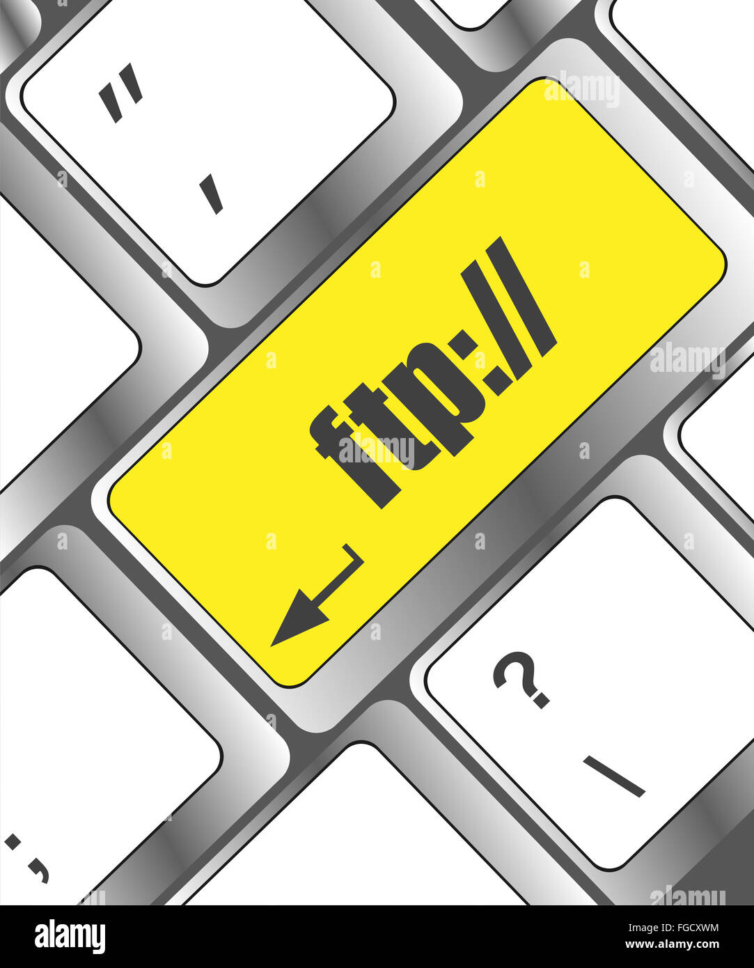 Computer keyboard with ftp key, technology background Stock Photo - Alamy