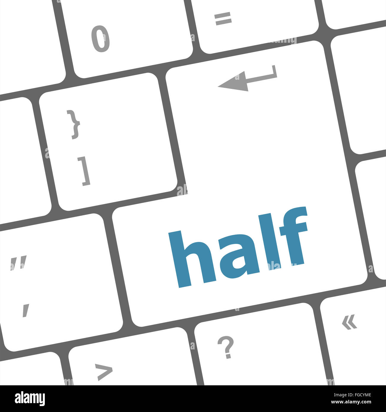 half word on computer pc keyboard key Stock Photo - Alamy