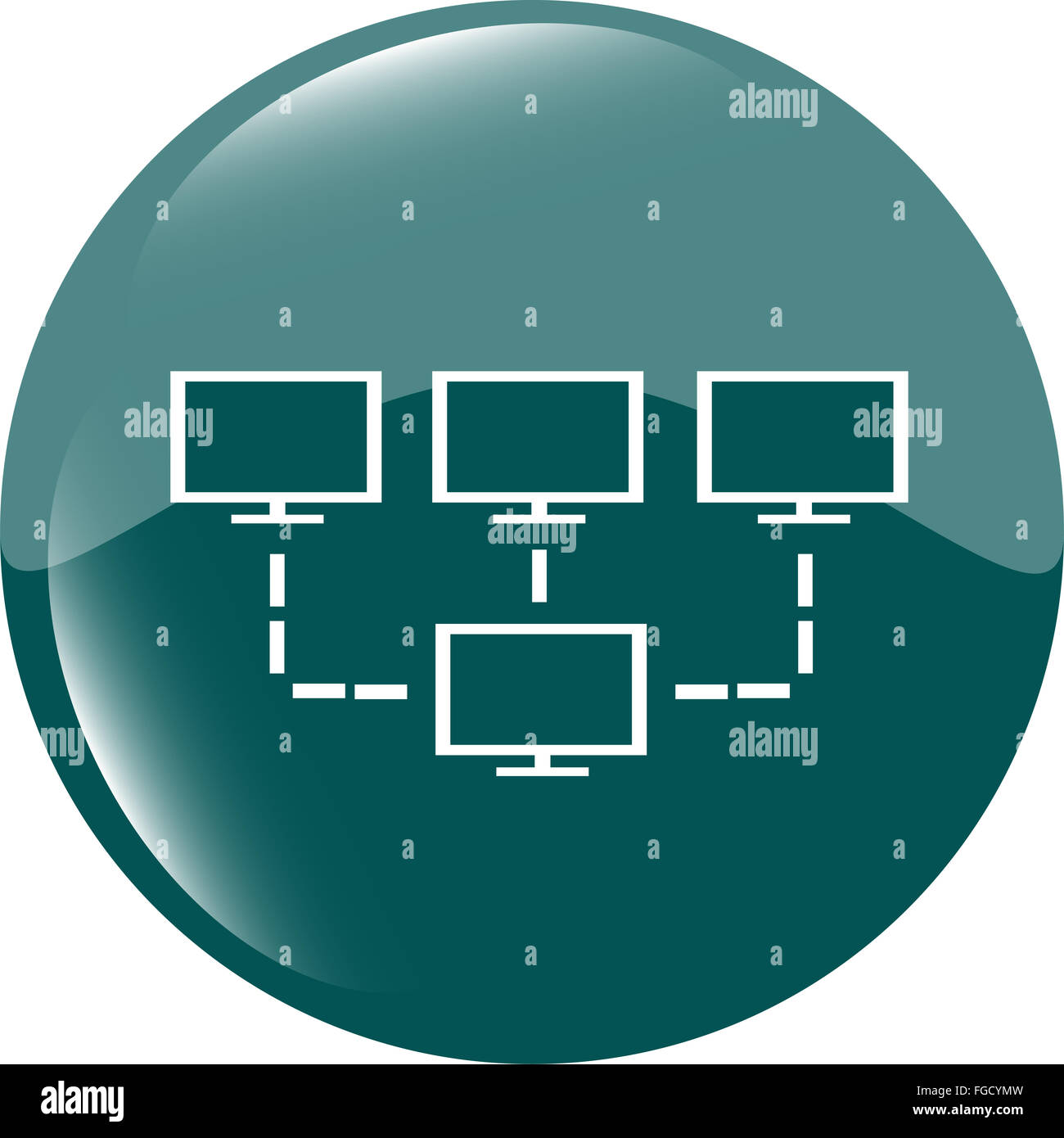 laptop or computer net sign web button icon isolated on white Stock ...