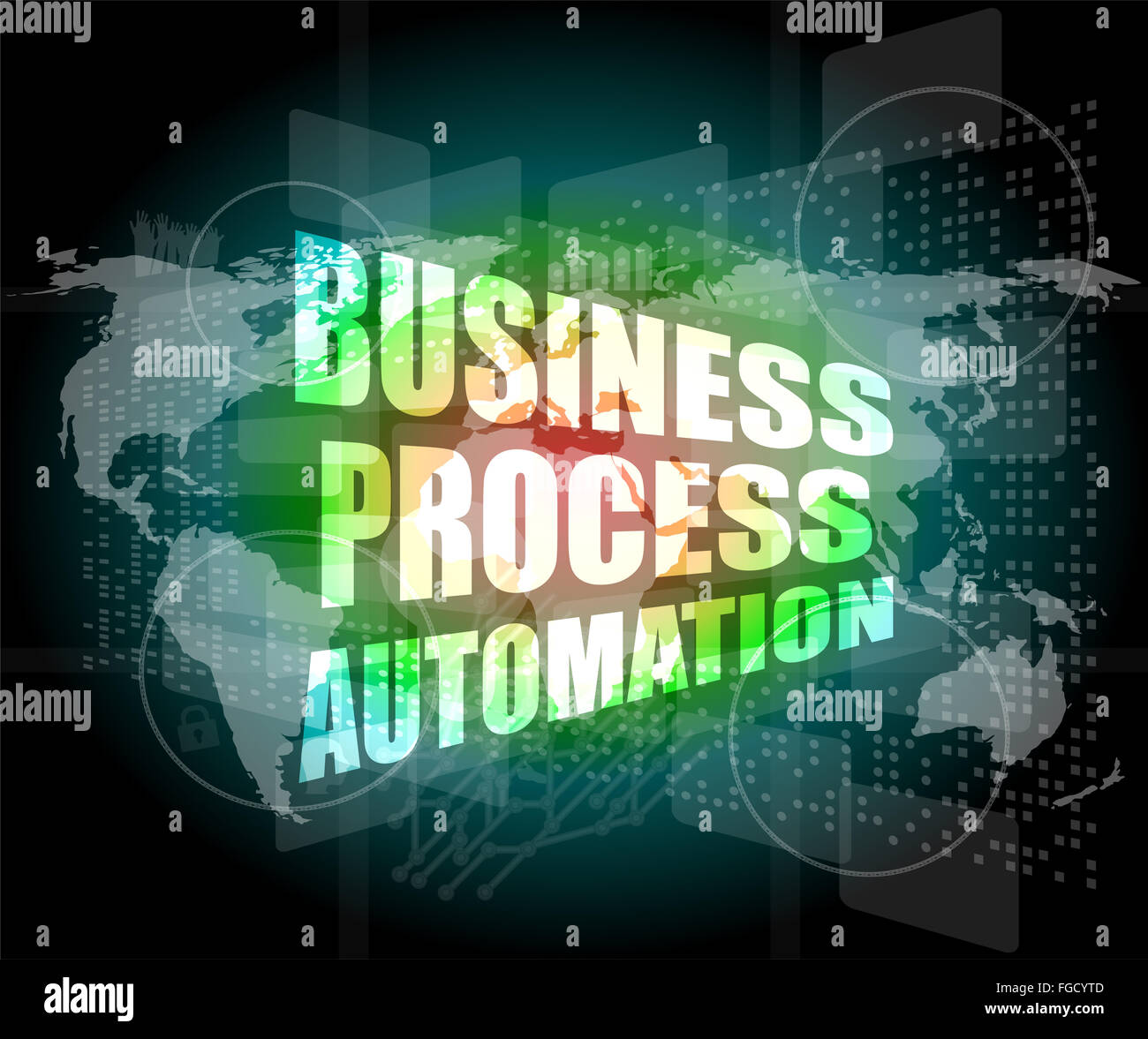 business process automation interface hi technology Stock Photo - Alamy