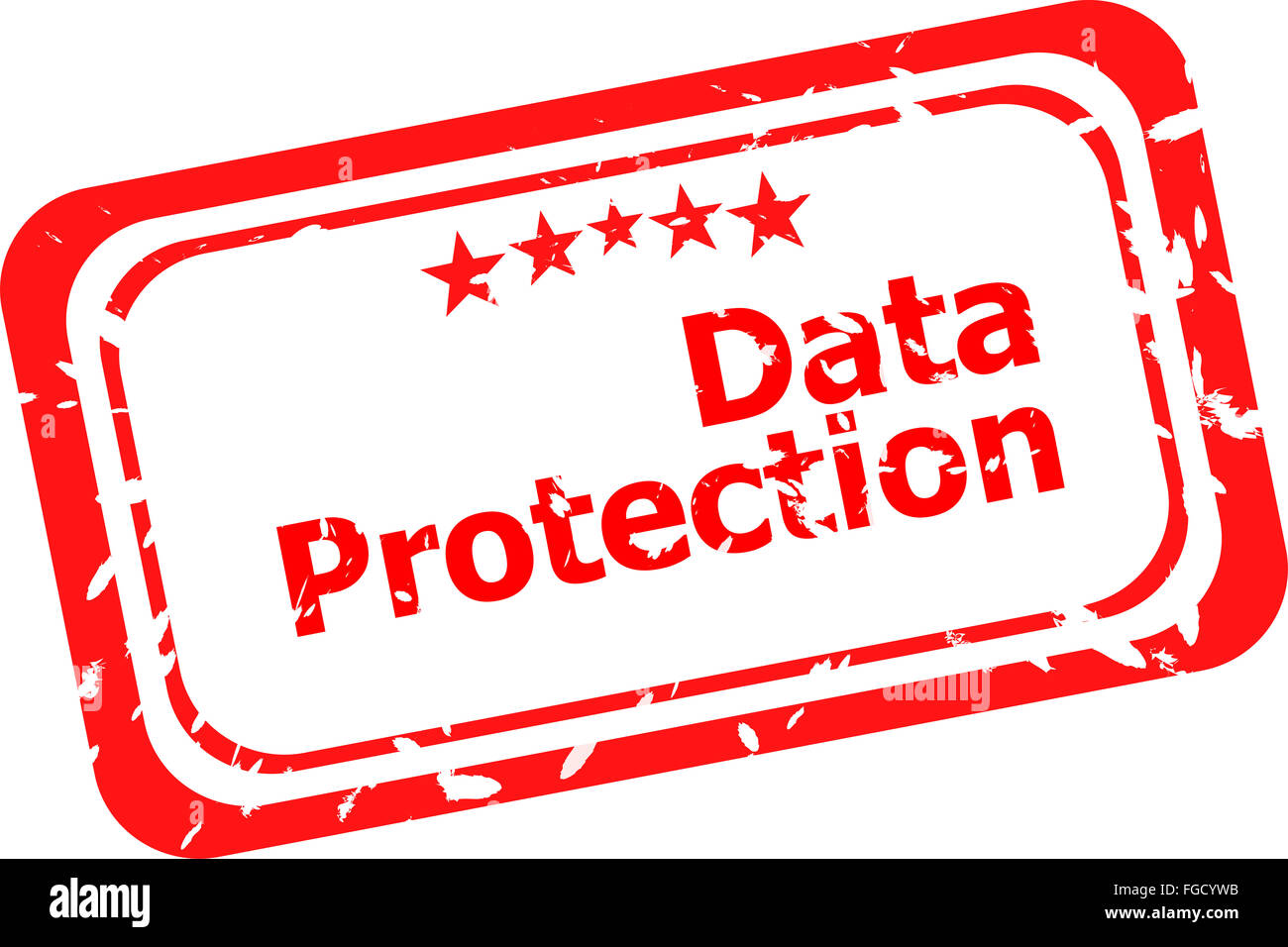 data protection red rubber stamp over a white background Stock Photo ...
