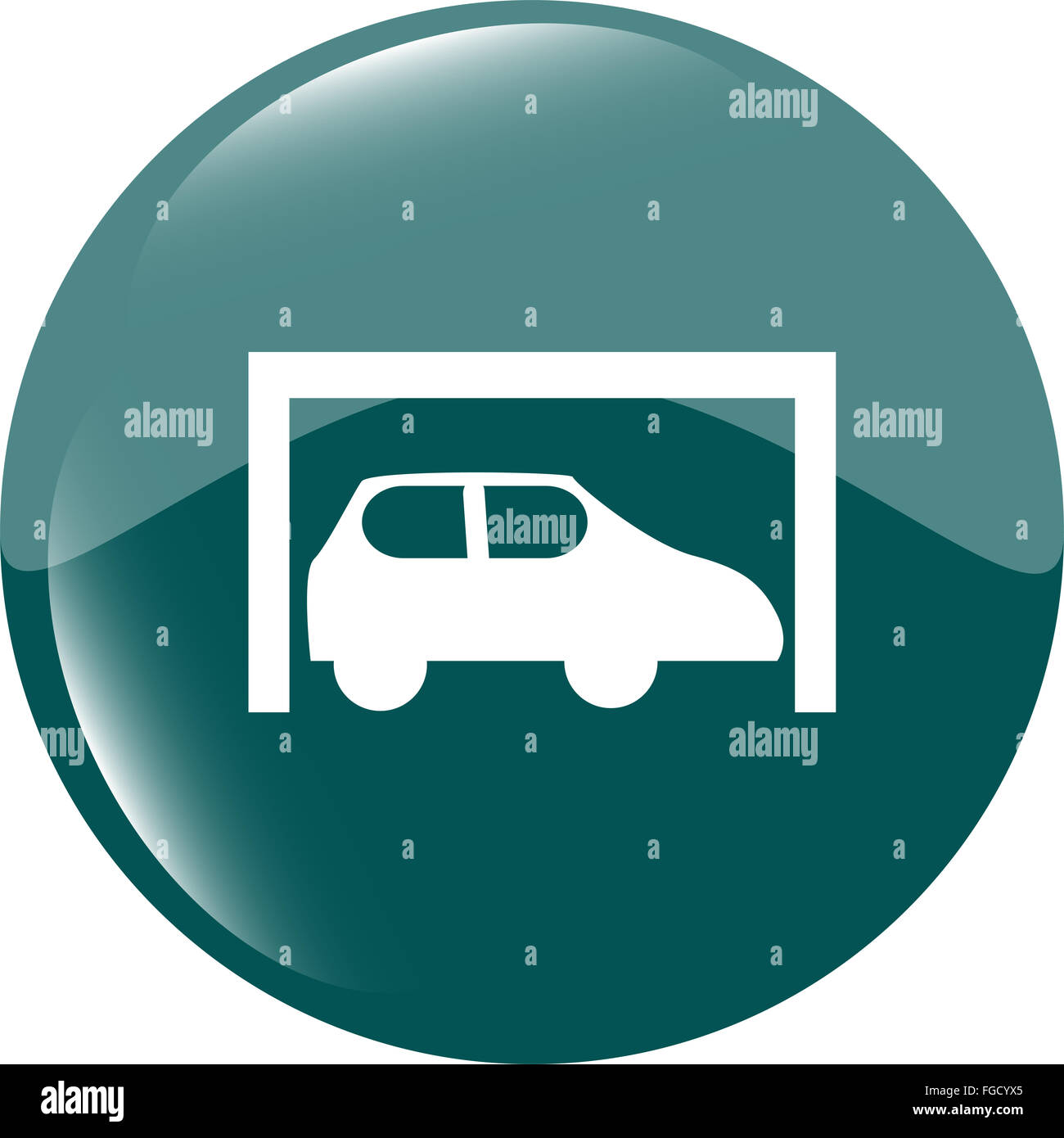 Car icon button design elements isolated on white Stock Photo - Alamy