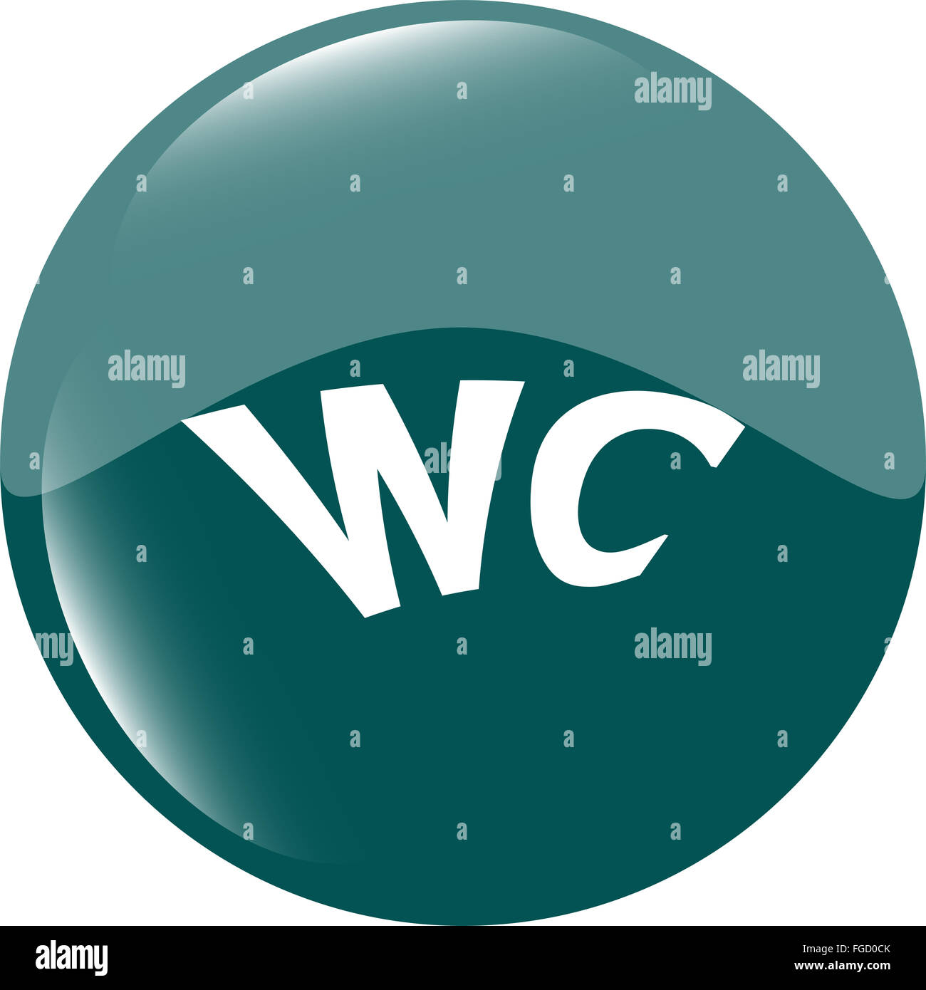wc icon, web button isolated on white Stock Photo - Alamy