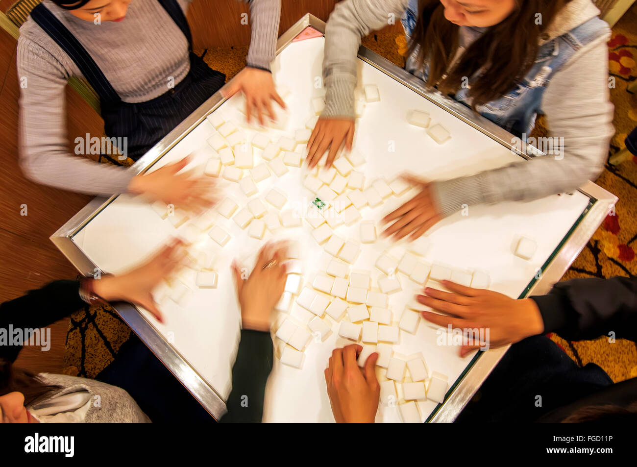 People playing Mahjong, Hong Kong, China Stock Photo - Alamy