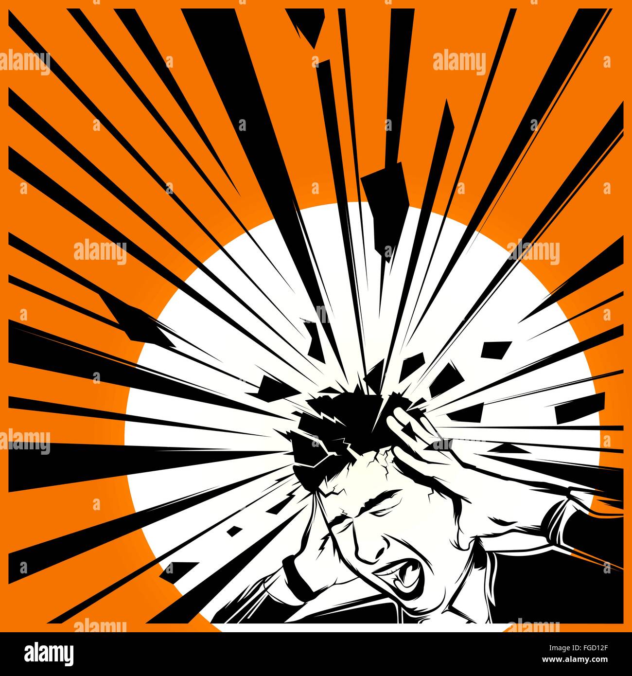 Man hands on head in Stock Vector Images - Alamy