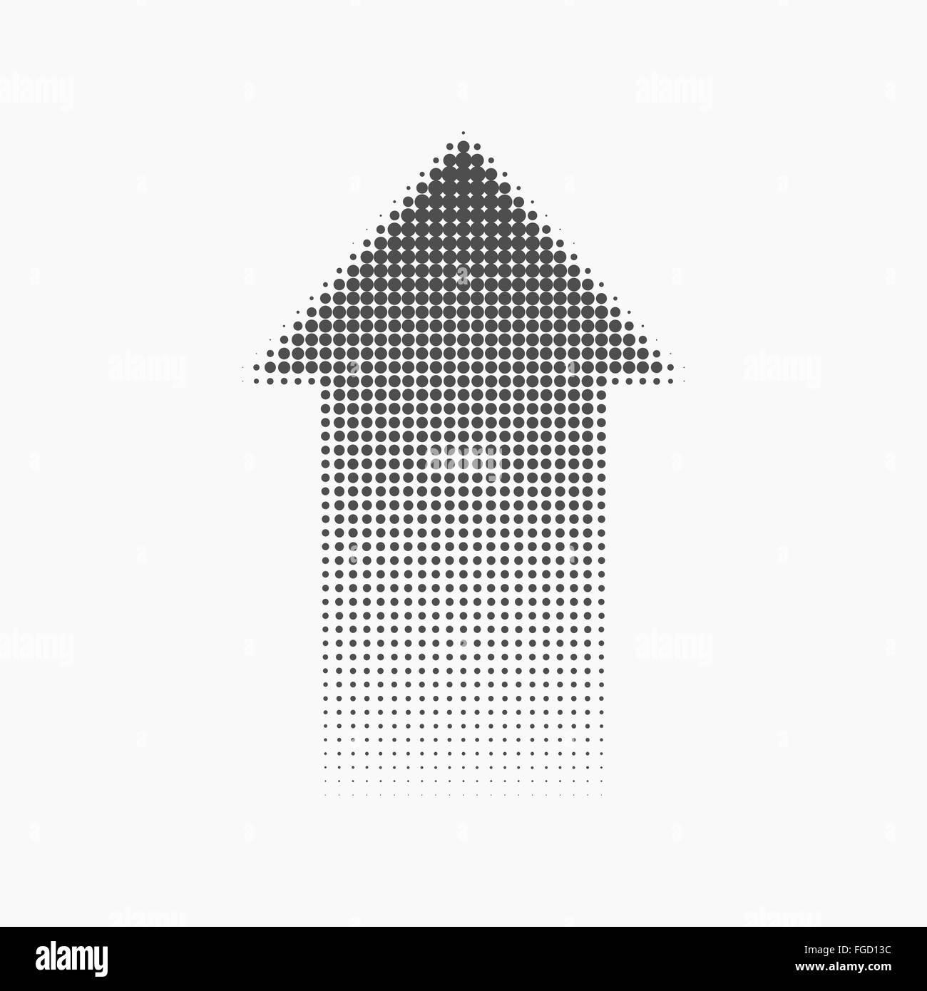 Halftone arrow up on a white background Stock Vector Image & Art - Alamy