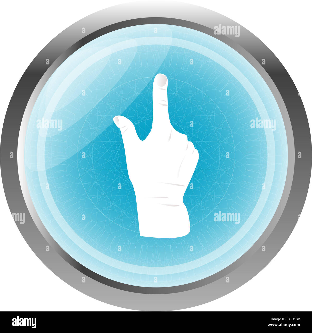 Like hand icon button sign isolated on white Stock Photo - Alamy