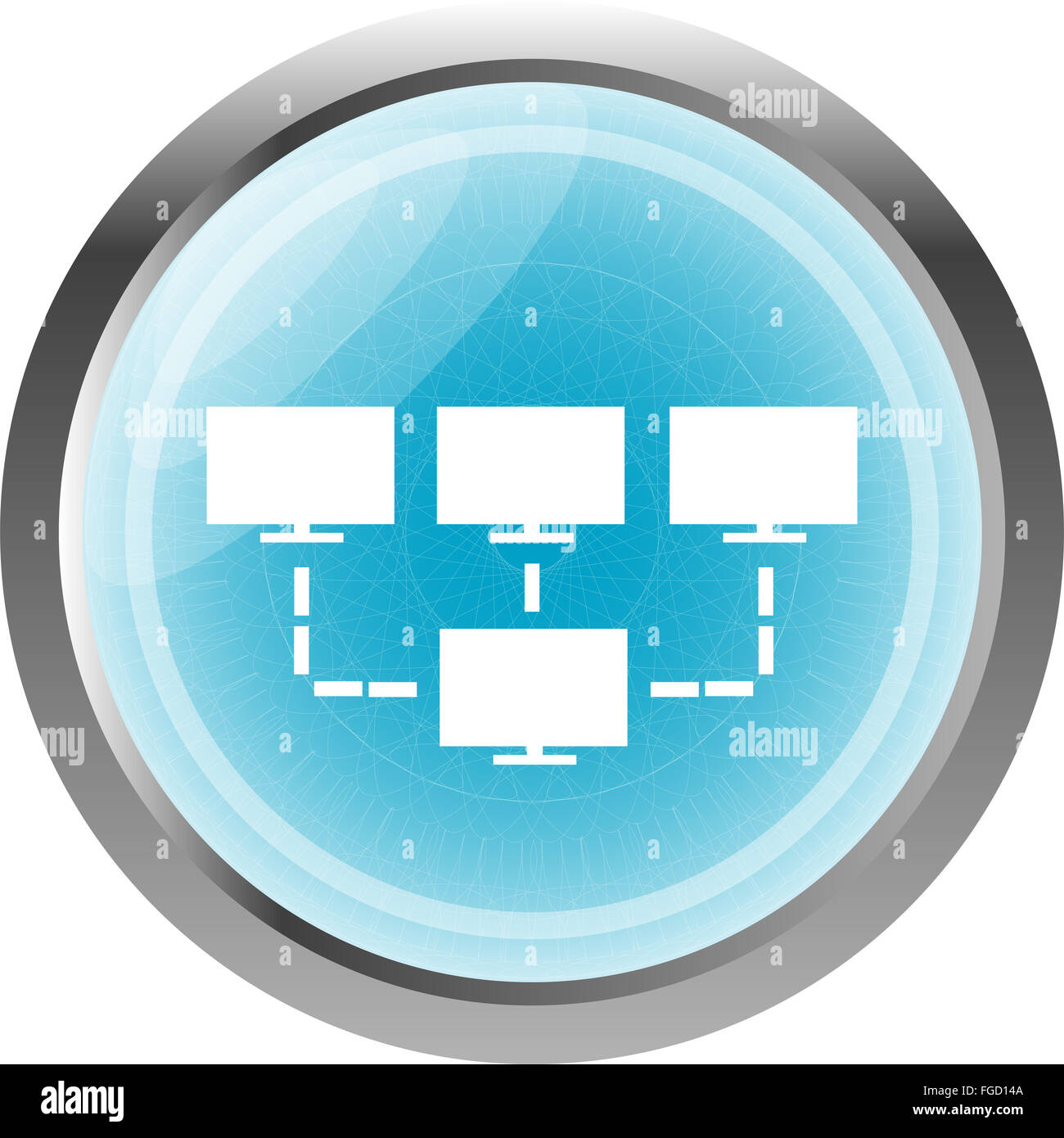 tv set on icon button, design element isolated on white Stock Photo - Alamy