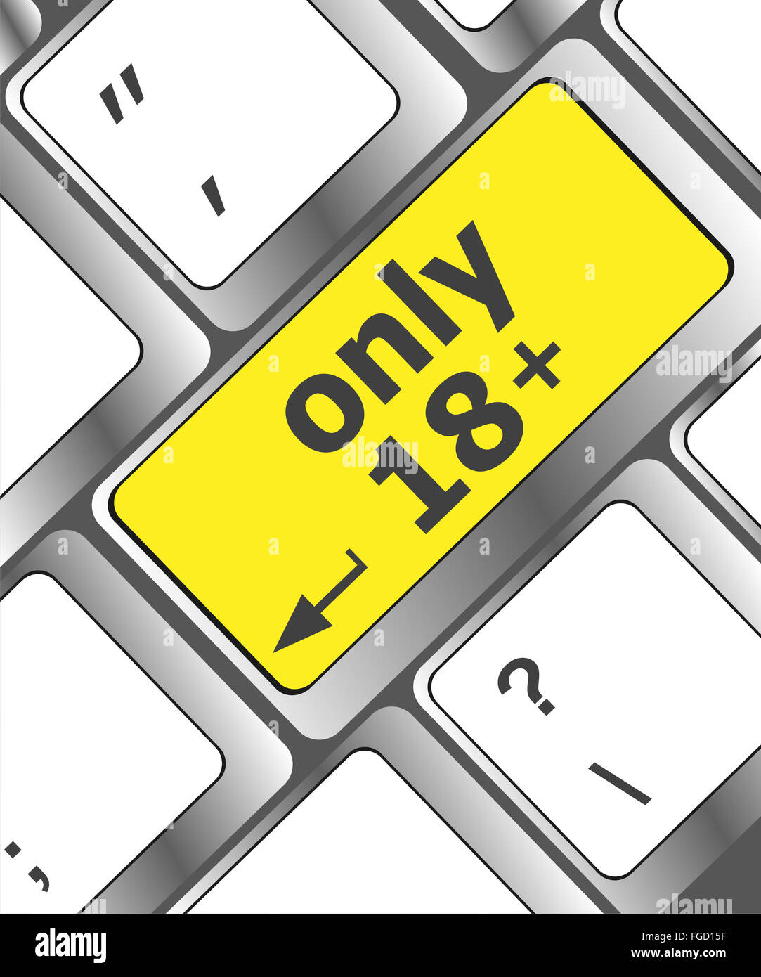 18 adult symbol on computer hi-res stock photography and images - Alamy