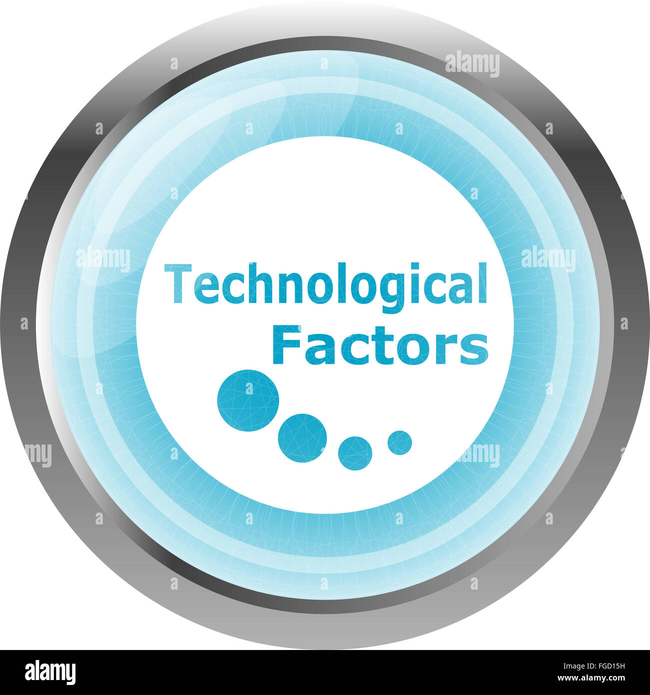 technological factors web button, icon isolated on white Stock Photo ...
