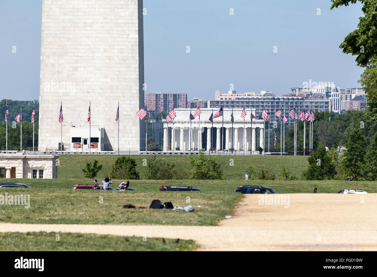The Mall Washington DC Obelisk Stock Photo - Alamy