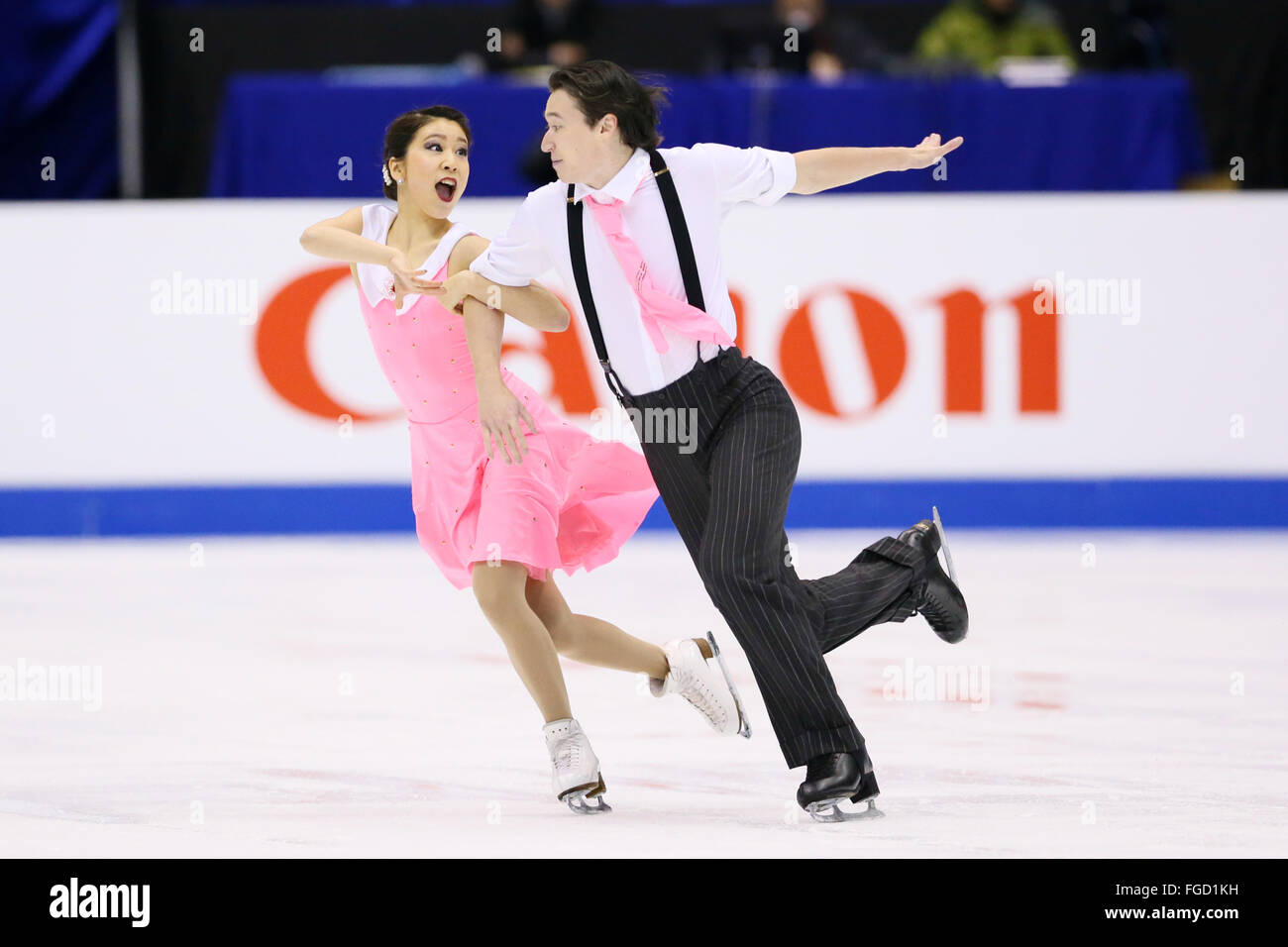 Taipei, Taiwan. 19th Feb, 2016. Kana Muramoto & Chris Reed (JPN) Figure ...