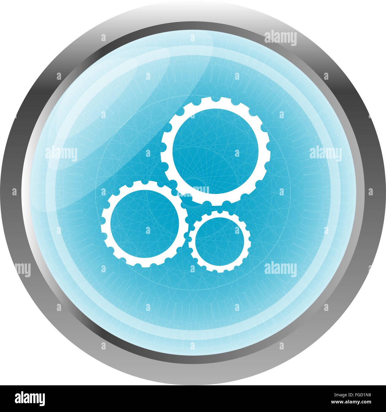gears icon (button) isolated on a white background Stock Photo - Alamy