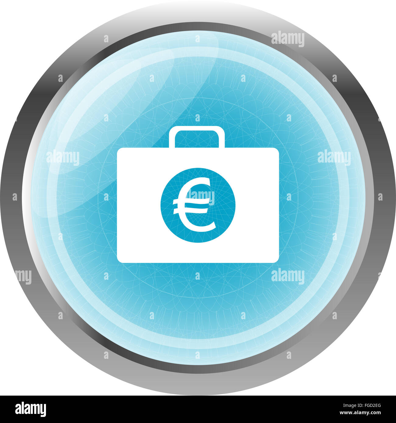 euro case button, financial icon isolated on white background Stock ...