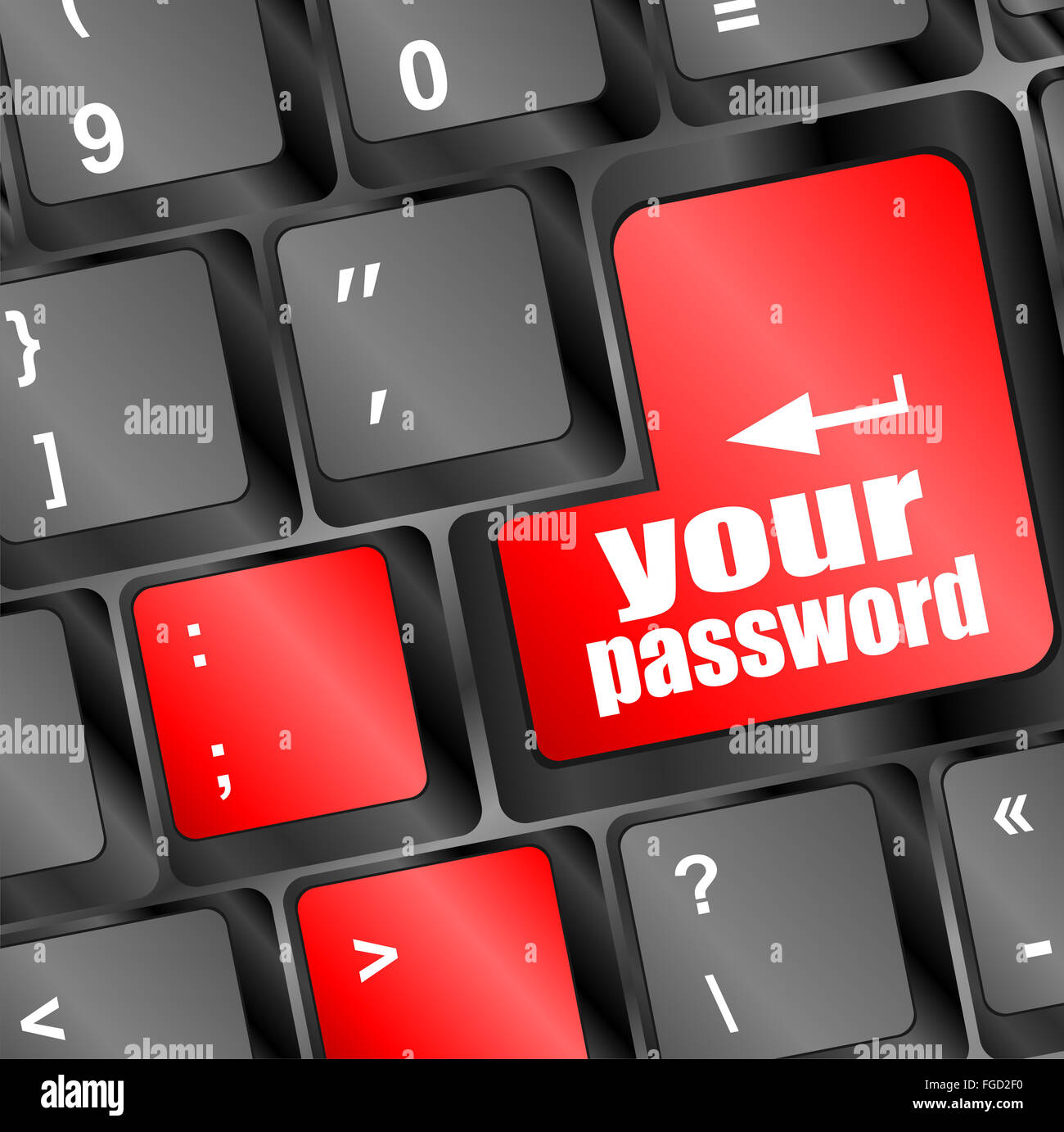 your password button on keyboard keys - security concept Stock Photo ...