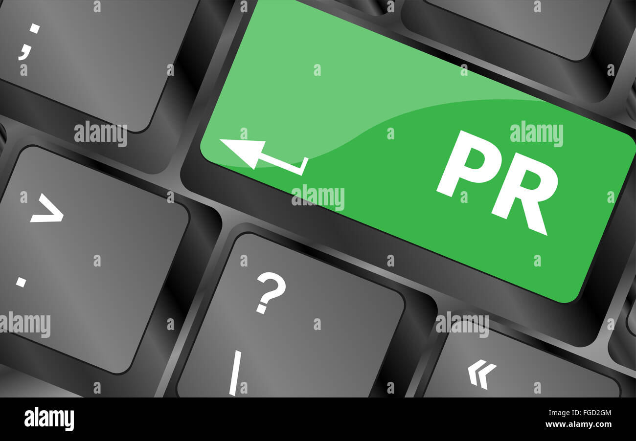 Marketing concept: computer keyboard with word PR Stock Photo - Alamy