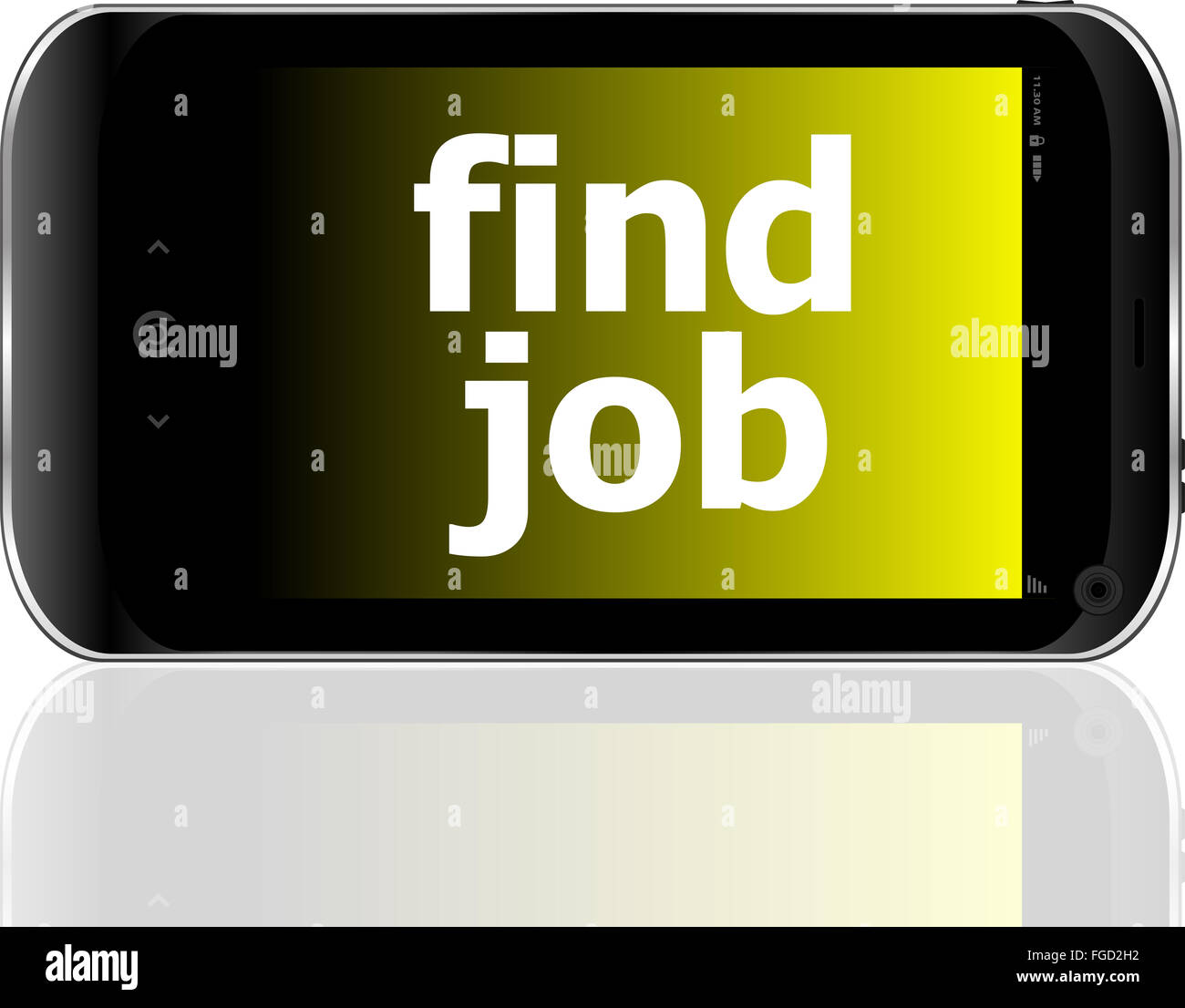 smartphone with word find job on display, business concept Stock Photo ...