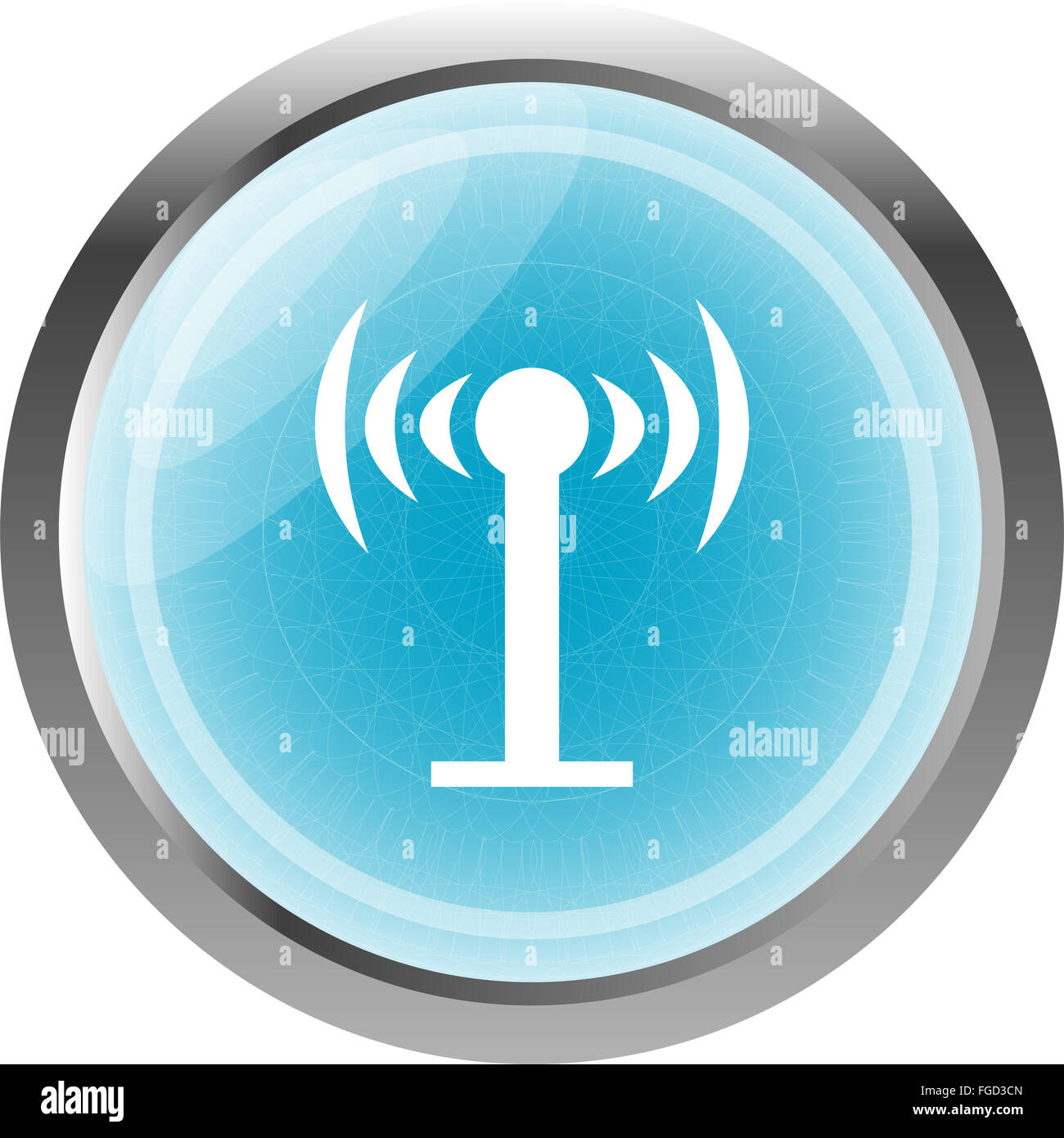 Wifi symbol icon (button) isolated on white background Stock Photo - Alamy