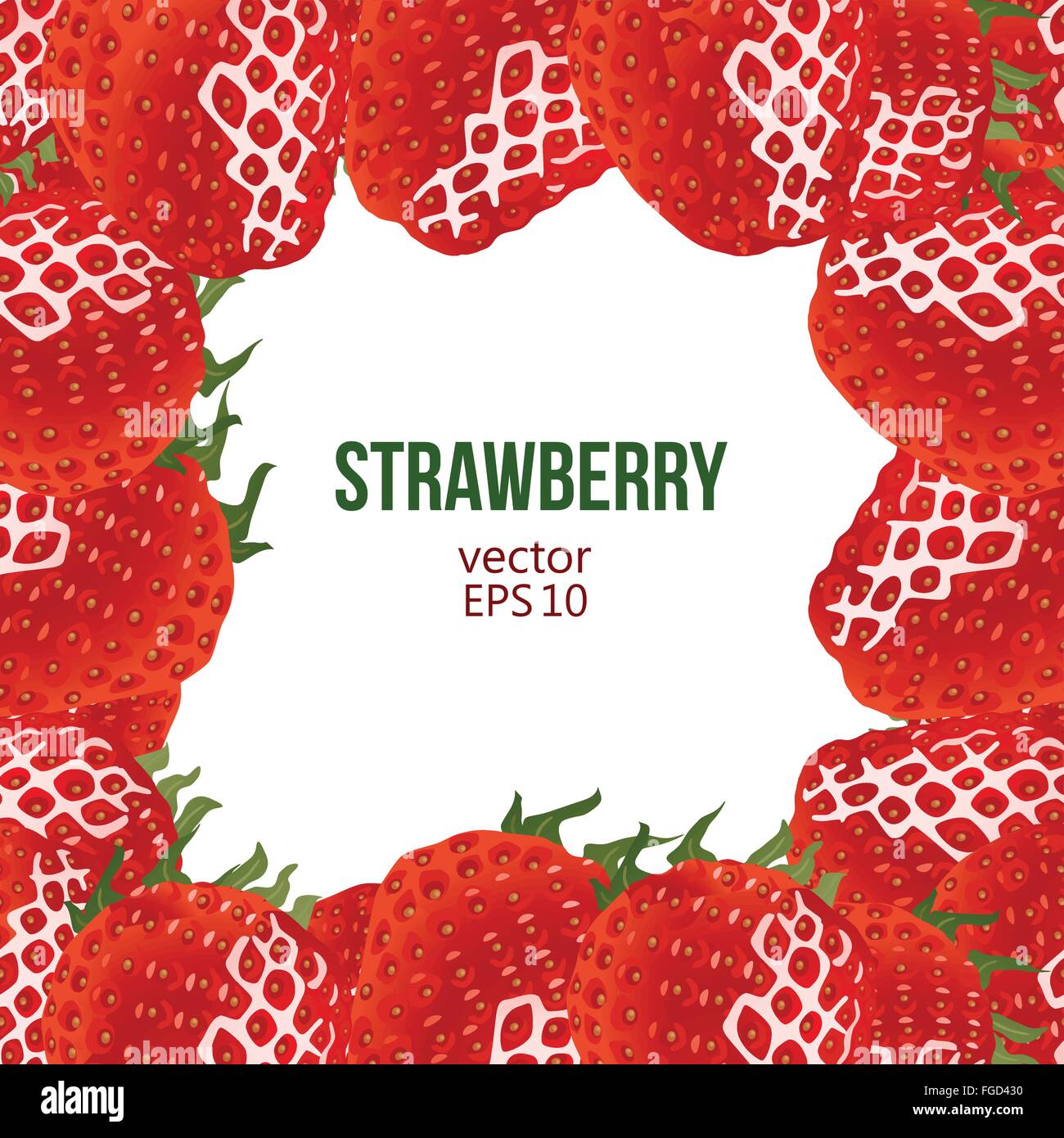 Strawberry frame, vector illustration Stock Vector Image & Art - Alamy