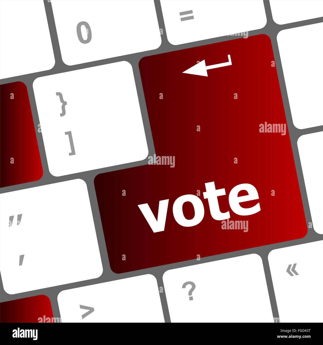 vote button on computer keyboard key Stock Photo - Alamy