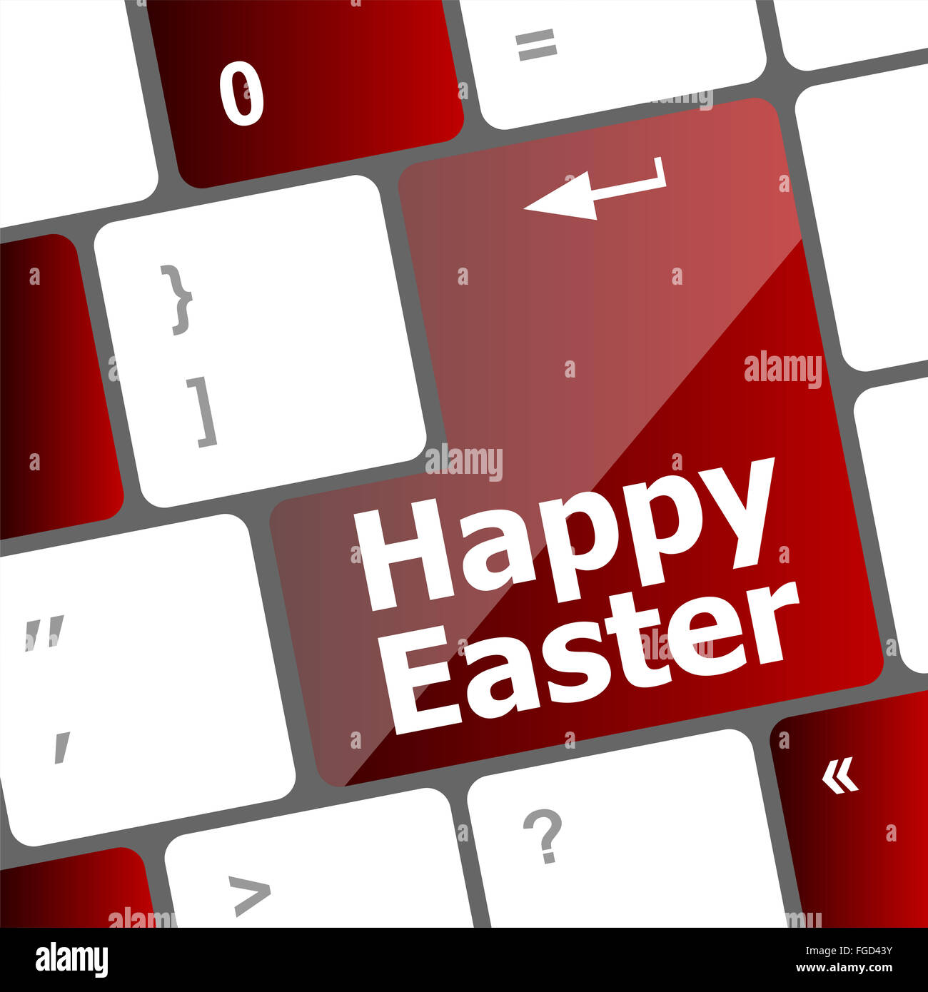 Happy Easter text button on keyboard keys Stock Photo - Alamy