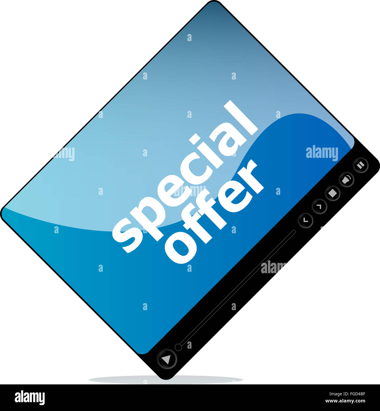 Video movie media player with special offer on it Stock Photo - Alamy