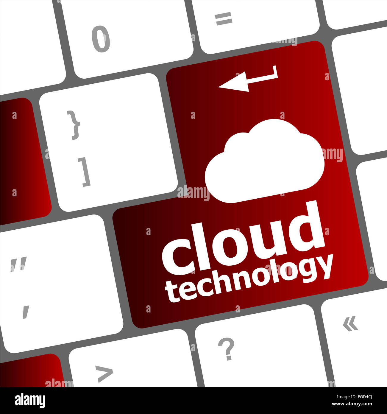 computer keyboard for cloud technology Stock Photo - Alamy