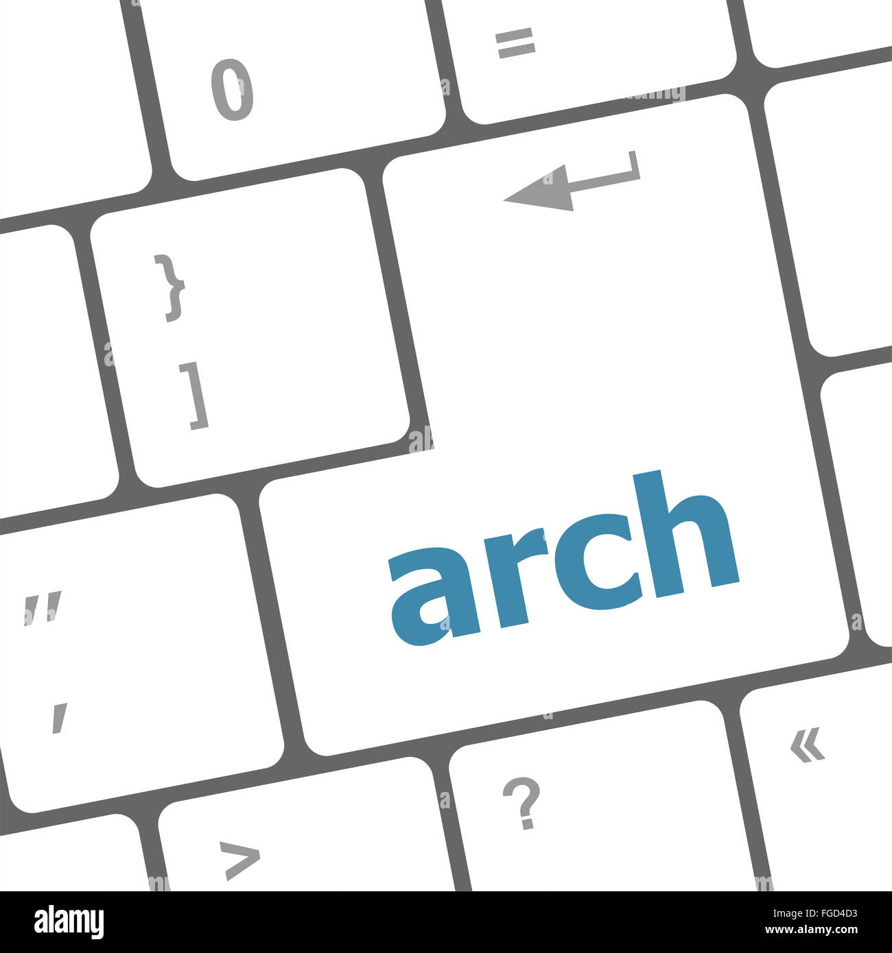 arch word on computer keyboard key Stock Photo - Alamy