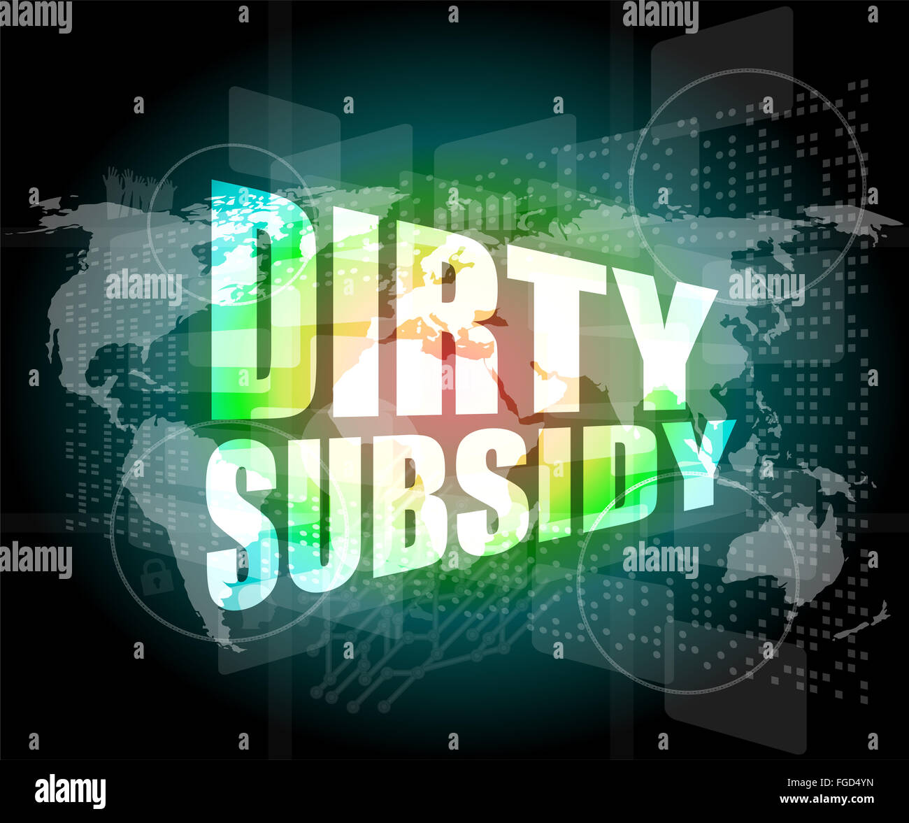 dirty subsidy on digital touch screen Stock Photo - Alamy