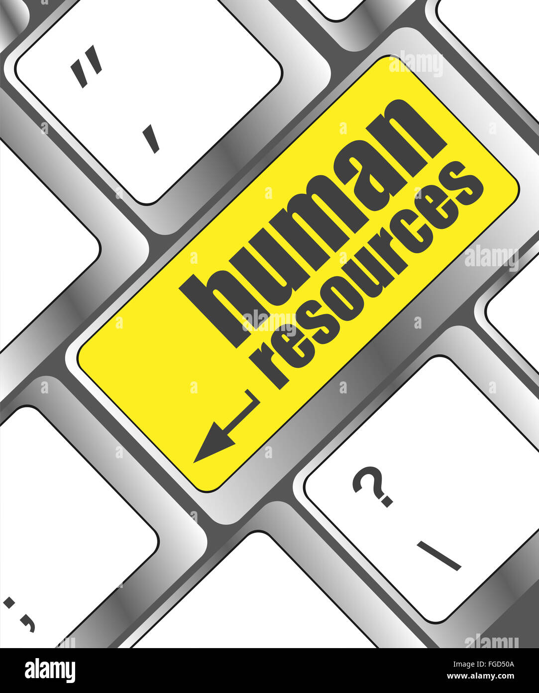 human resources button on computer keyboard key Stock Photo - Alamy