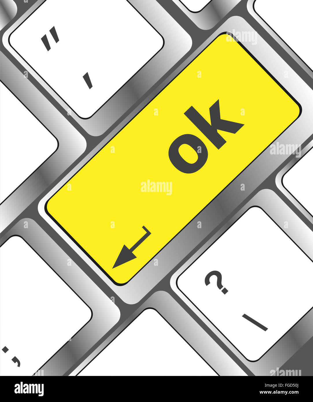 ok button on the keyboard key Stock Photo - Alamy