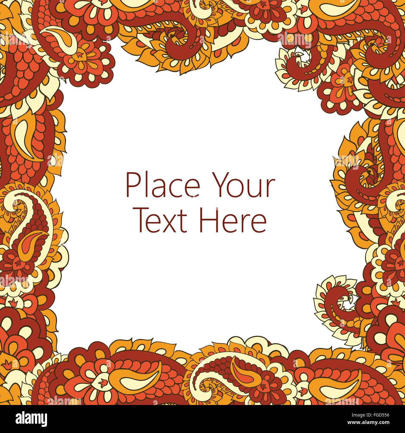 Indian corner border pattern hi-res stock photography and images - Alamy