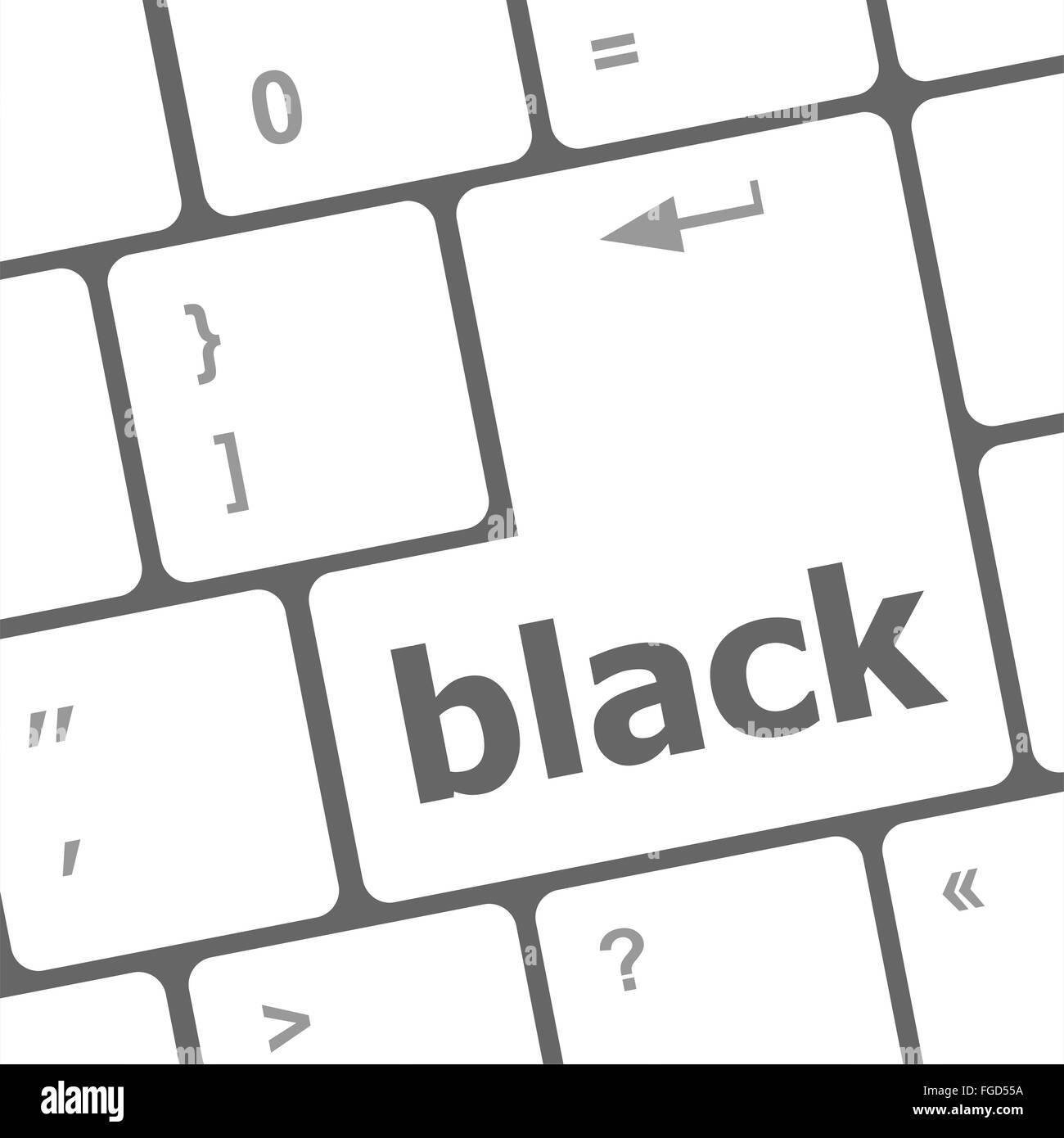 black enter button on computer pc keyboard key Stock Photo - Alamy