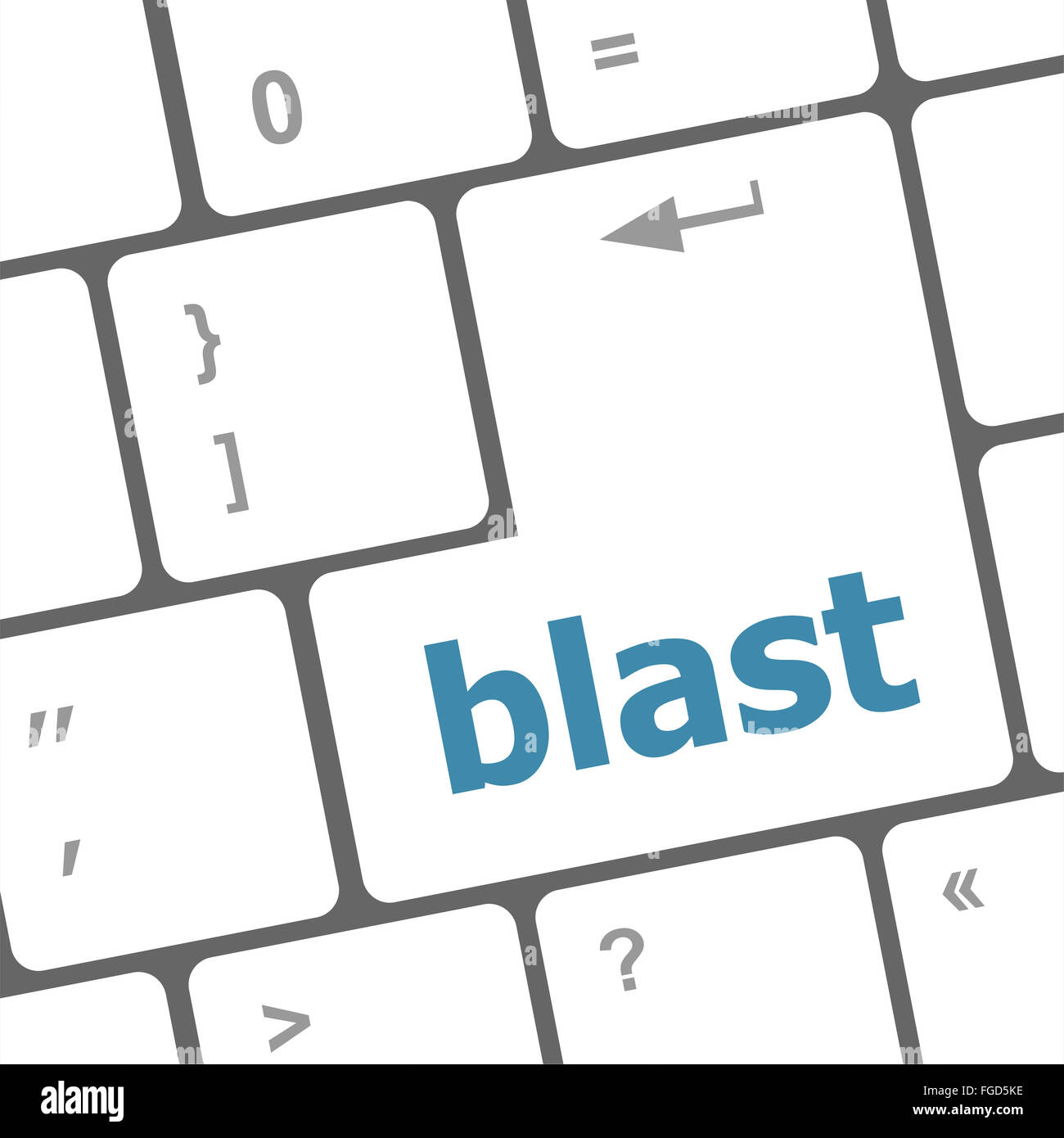 blast button on computer pc keyboard key Stock Photo - Alamy